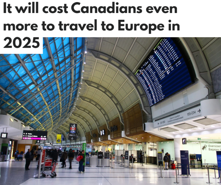 2025年起加拿大人前往欧洲必备ETIAS！仅需$10加元，三年有效！ -6park.com